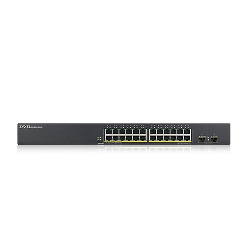 ZyXEL (GS1900-24HPV2) 24-port GbE Smart Managed PoE Switch with GbE ...