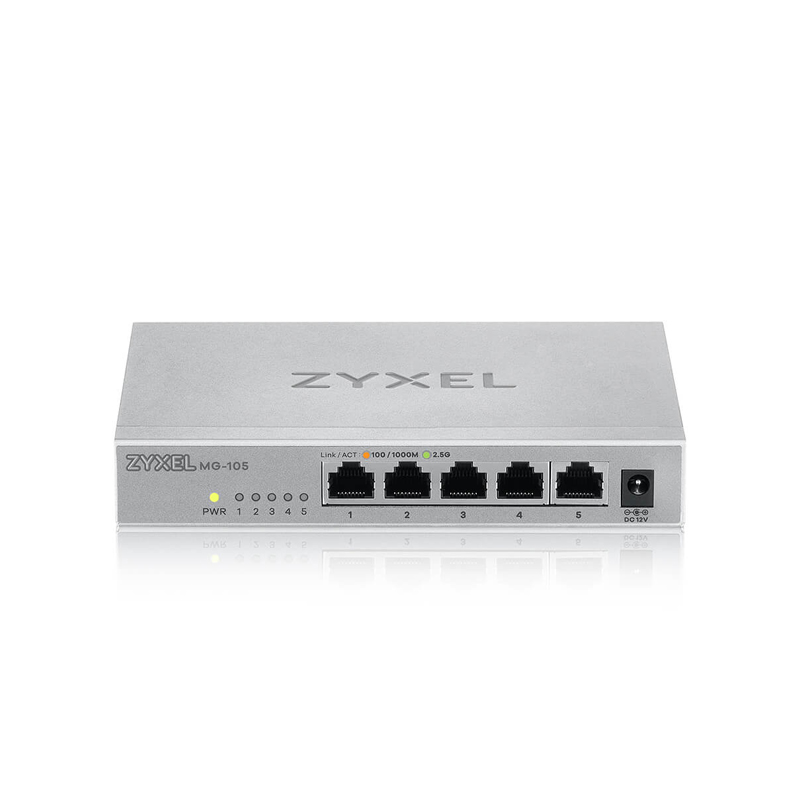ZYXEL Gigabit Switching Hub 5 Port MG-105 (8'') - SuperTstore
