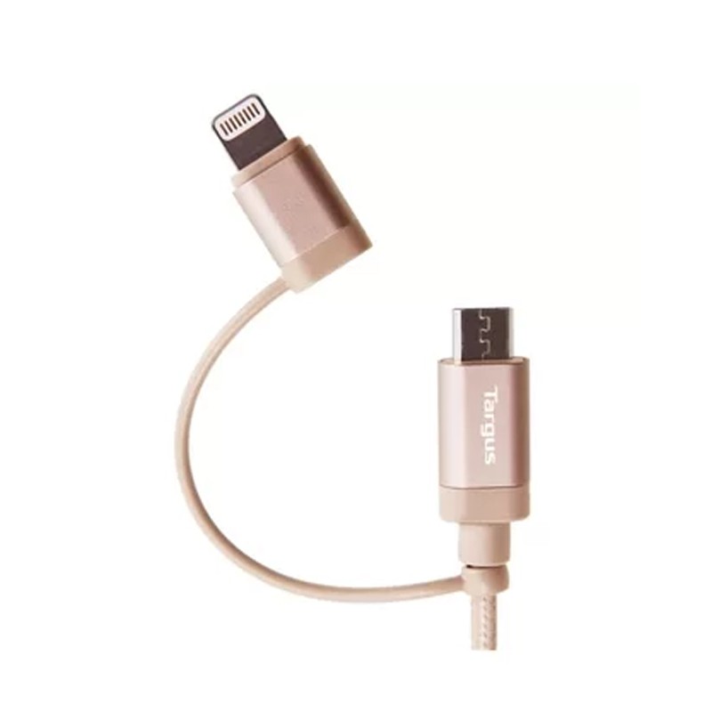 Targus ALU Series 2-In-1 Cable (1.2M) - Gold - SuperTstore