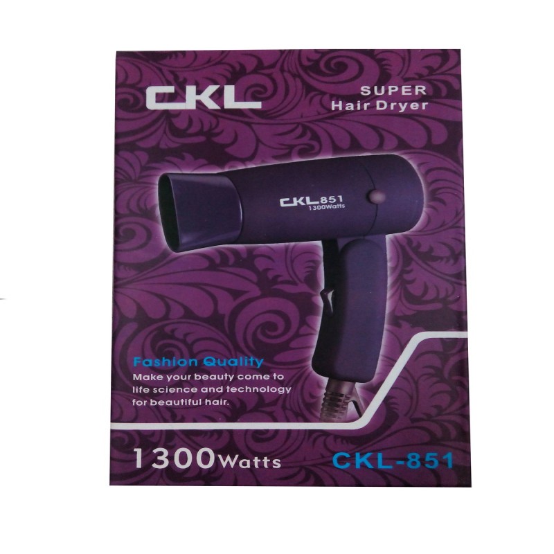 Ckl twosister mini hair dryer ไดร์พกพา 1,200 watt รุ่น 960 - สีม่วง - SuperTstore
