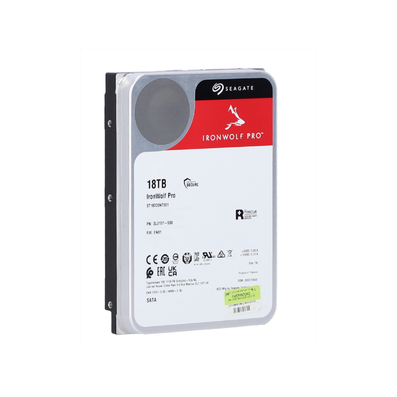 SEAGATE 18 TB HDD IRONWOLF PRO (7200RPM, 256MB, SATA-3, ST18000NT001 ...