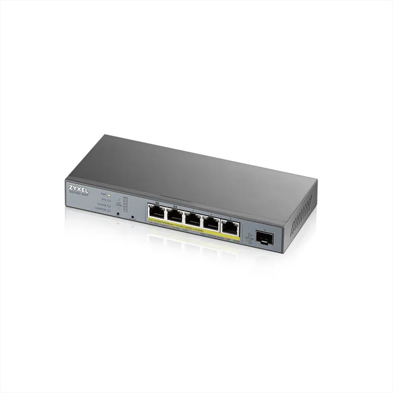 Zyxel GS1350-6HP Smart Managed PoE Switch 5 Port Gigabit 802.3bt 60W ...