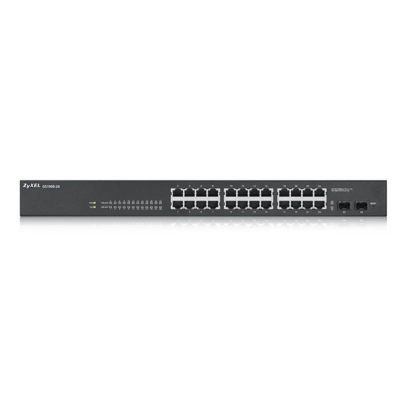 Zyxel GS1900-24 L2 Smart Managed Switch 24 Port Gigabit 2 SFP Port Rack ...