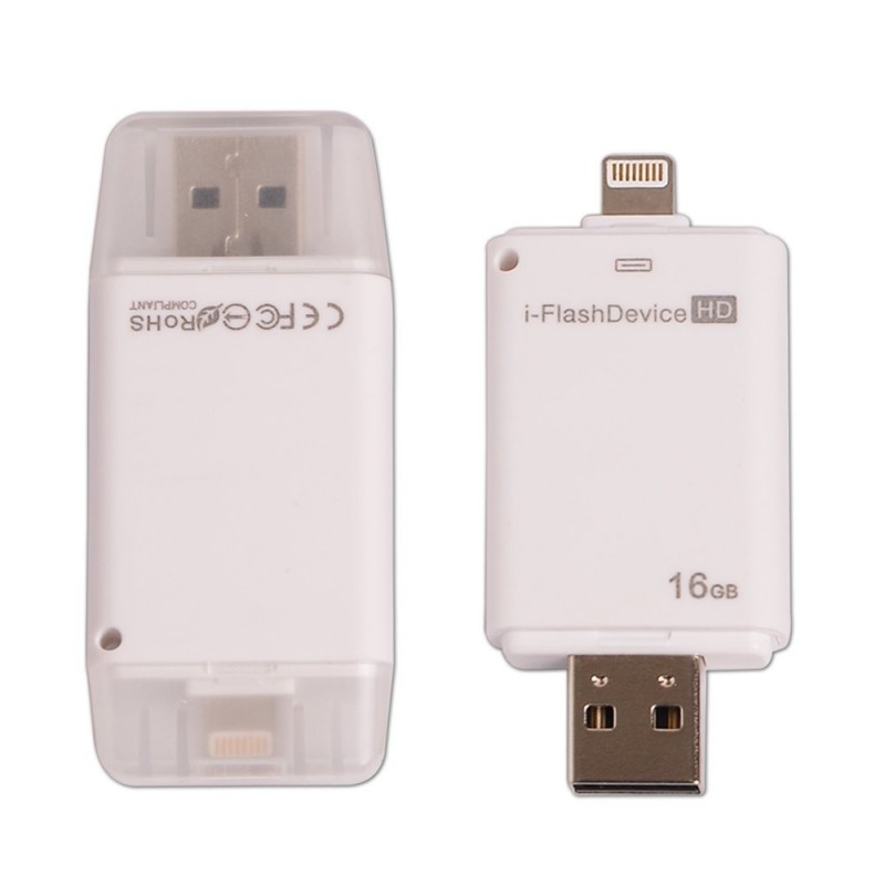 I-Flash Device USB (iPhone/iPad/iPod) Mem 16G - White - SuperTstore