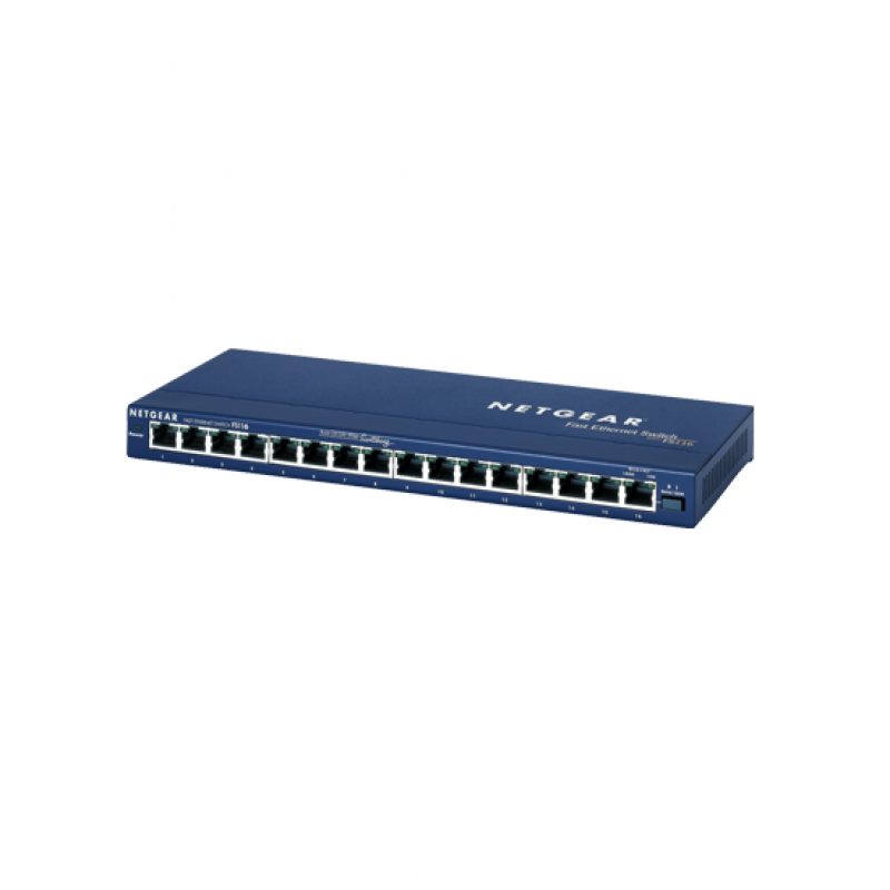 Netgear ProSAFE 16-Port 10/100 Ethernet Switch with auto Uplink FS116 ...