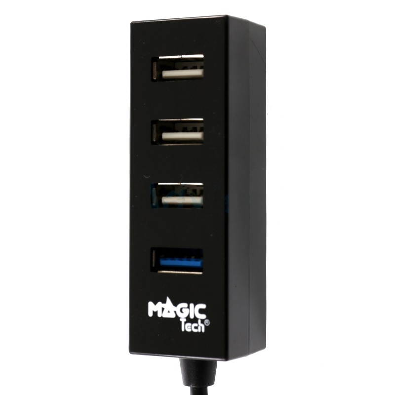 4 Port USB HUB "Magic Tech" (MT-350) Black - SuperTstore