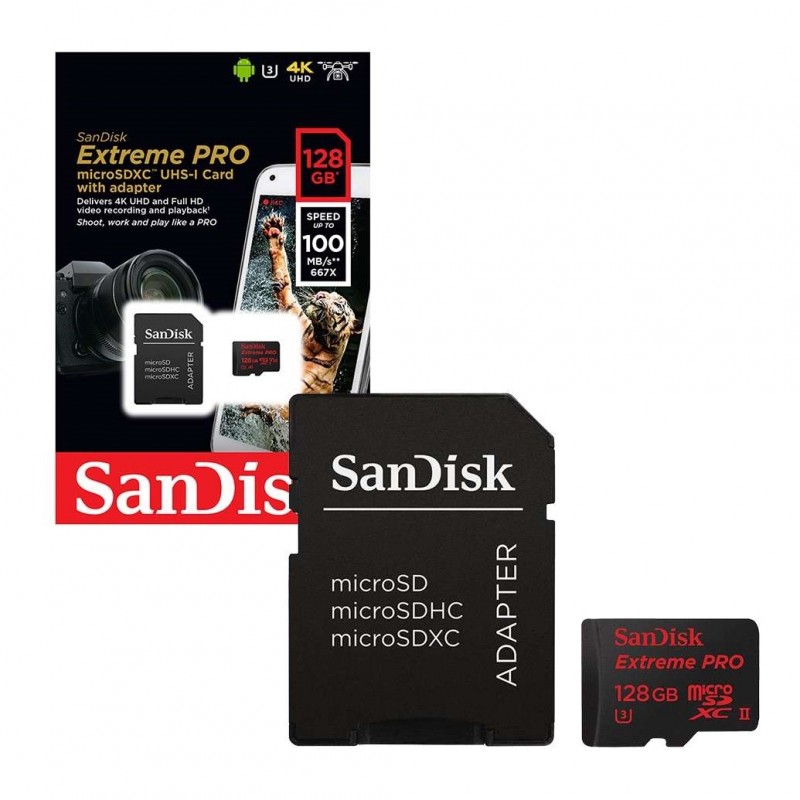 SANDISK MICRO EXTREME 128GB 100MB/s R, 90MB/s W - SuperTstore