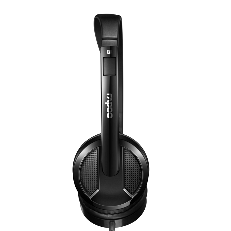 Rapoo H100 Plus Wired Stereo Headsets HD Voice Rotary Microphone Volume ...