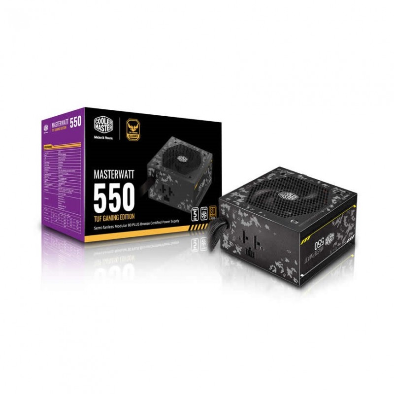 Cooler Master MasterWatt Semi-Modular 550W PSU (80+ Bronze) TUF Gaming ...