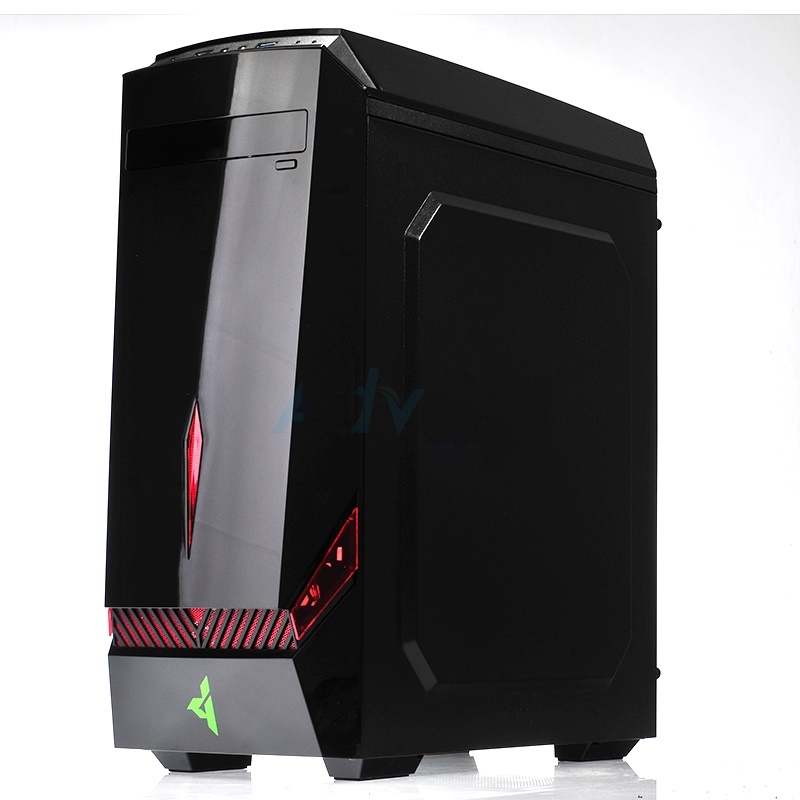 GVIEW I3-40 Red Led ATX Case (NP) (Black) - SuperTstore