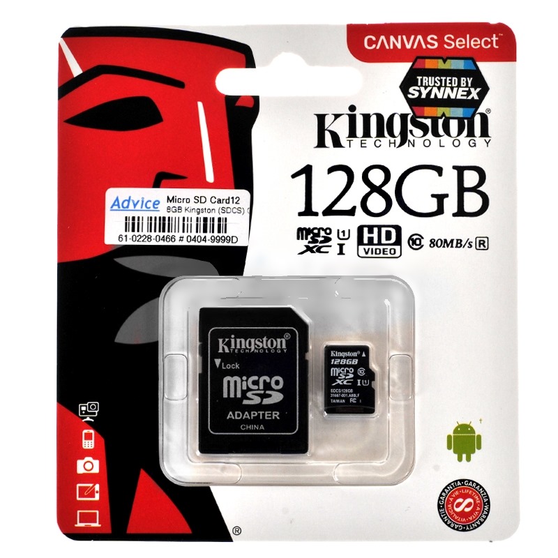 Kingston Micro SD 128GB Class10 (SDCS) - SuperTstore