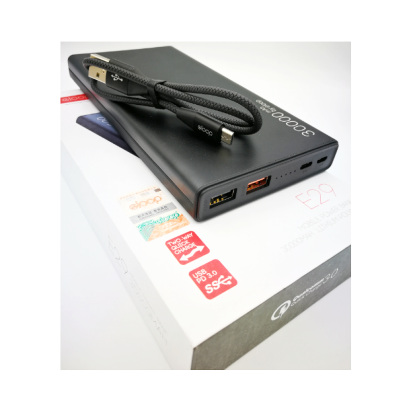 POWER BANK 30000 mAh "ELOOP" (E29) Black - SuperTstore
