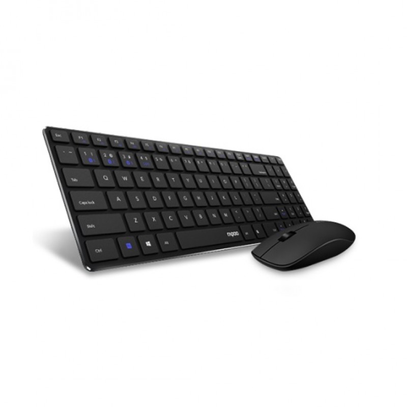 Rapoo 9000M Multi-mode Wireless Keyboard and Mouse (KB-9000M) - Black ...
