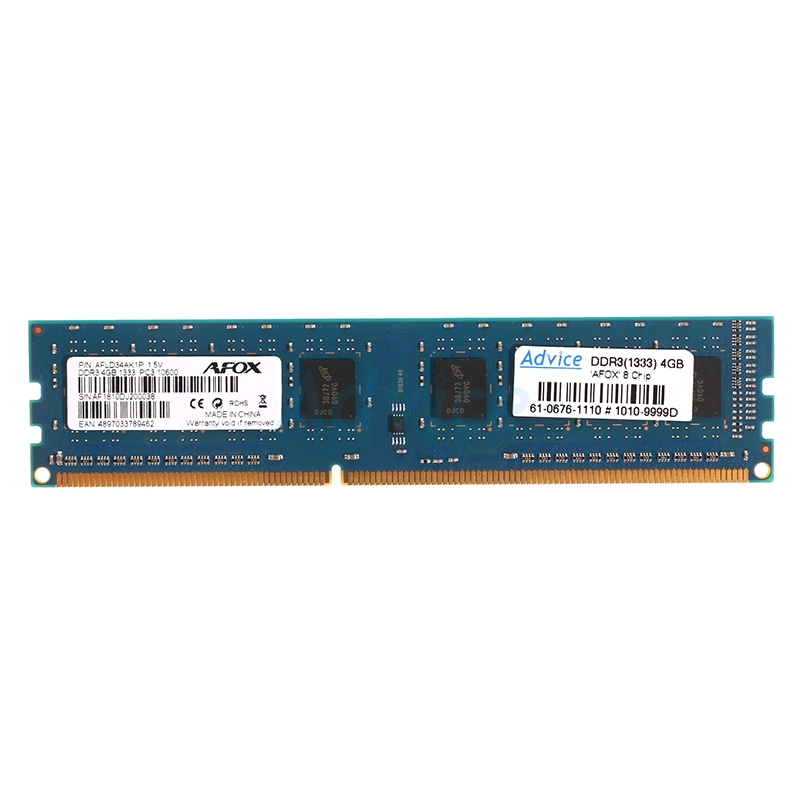 RAM DDR3(1333) 4GB AFOX 8 Chip (AFLD34AK1P) - SuperTstore