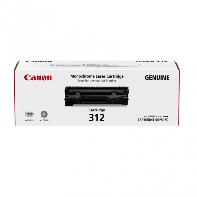 Canon 312 Original Toner Cartridge Black (CARTRIDGE-312) - SuperTstore