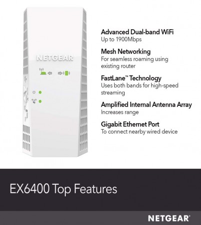 Netgear EX6400 AC1900 WiFi Range Extender (EX6400) - SuperTstore